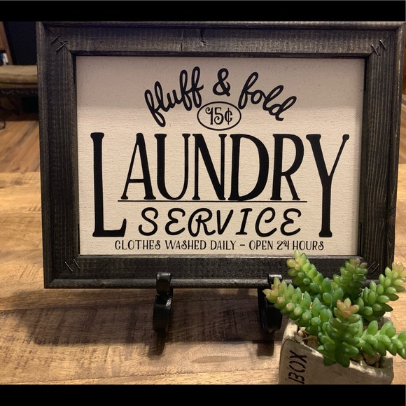 Wall Decor | Fluff And Fold Laundry Sign | Poshmark